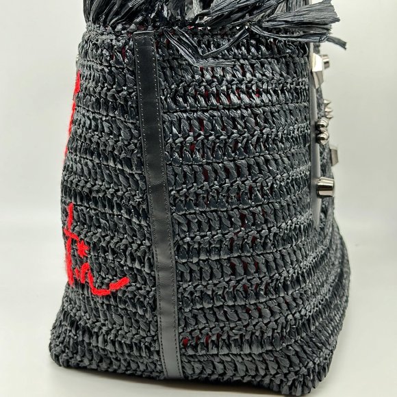 Christian Louboutin | Bags | Christian Louboutin Frangibus Cl Raffia ...